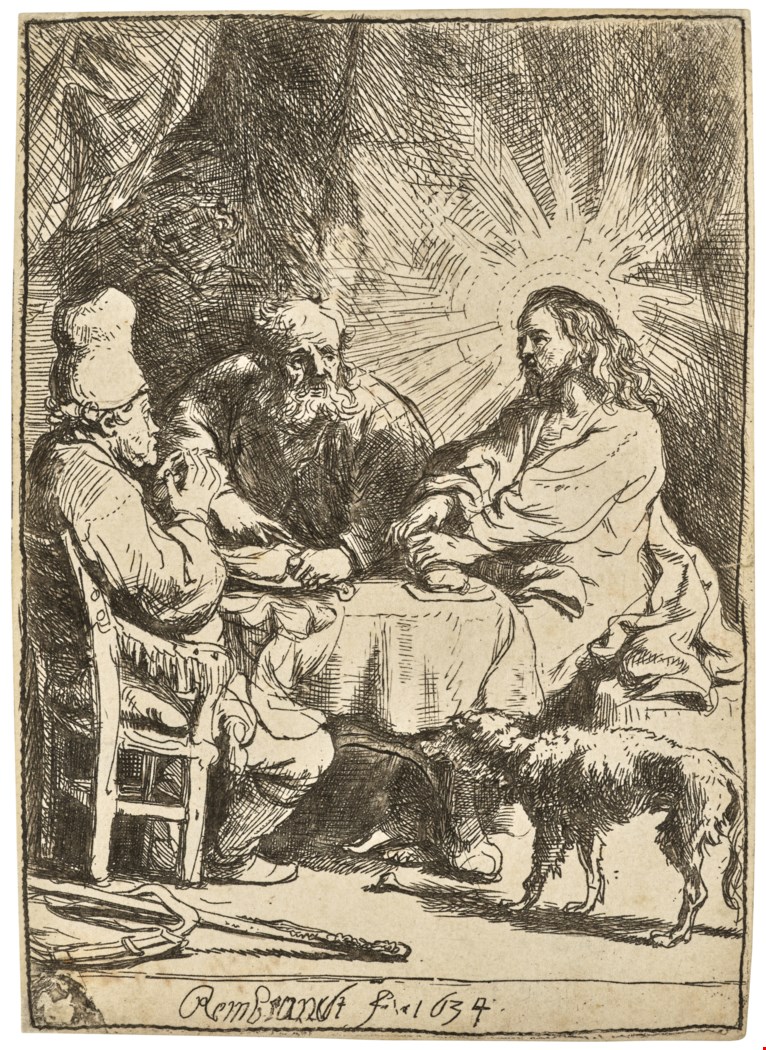 REMBRANDT HARMENSZ. VAN RIJN (1606-1669), Christ at Emmaus: the smaller ...