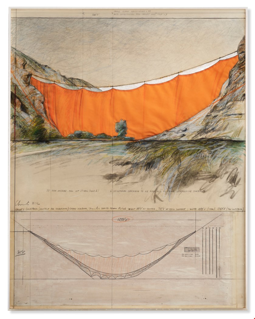 Christo (1935-2020), Valley Curtain (project for Colorado) | Christie's