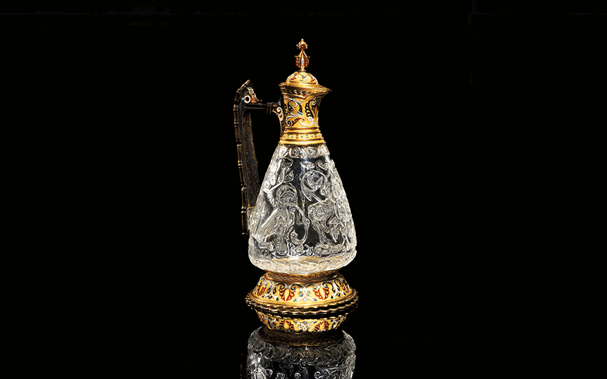 A GROUP OF MOROCCAN SILVER-GILT JEWELLED ORNAMENTS